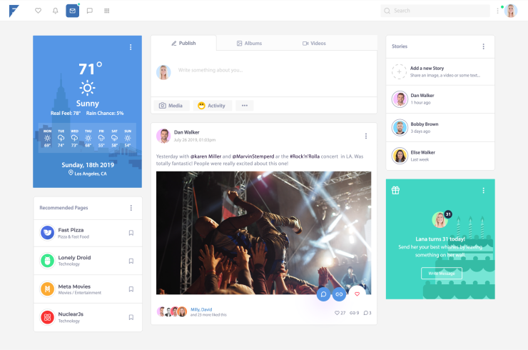Friendkit - Social Media UI Kit - cssninja.io