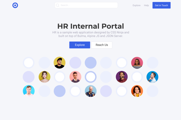 HR - Alpine and Bulma HR App - cssninja.io