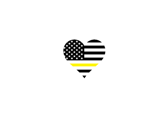 Heart Flag Dispatch Support Thin Yellow Line - My Triple Force