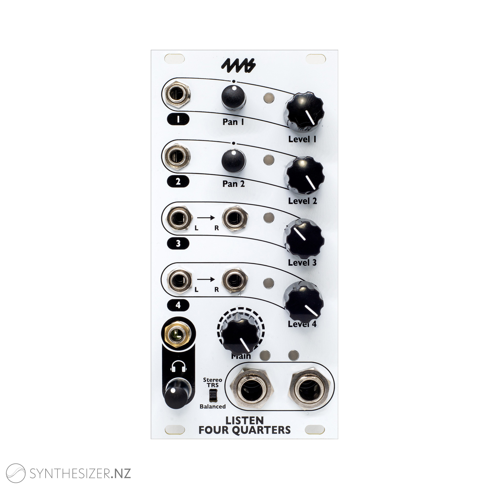4MS Listen Four 1/4 - Eurorack modular synthesizer outputs & mixer ...
